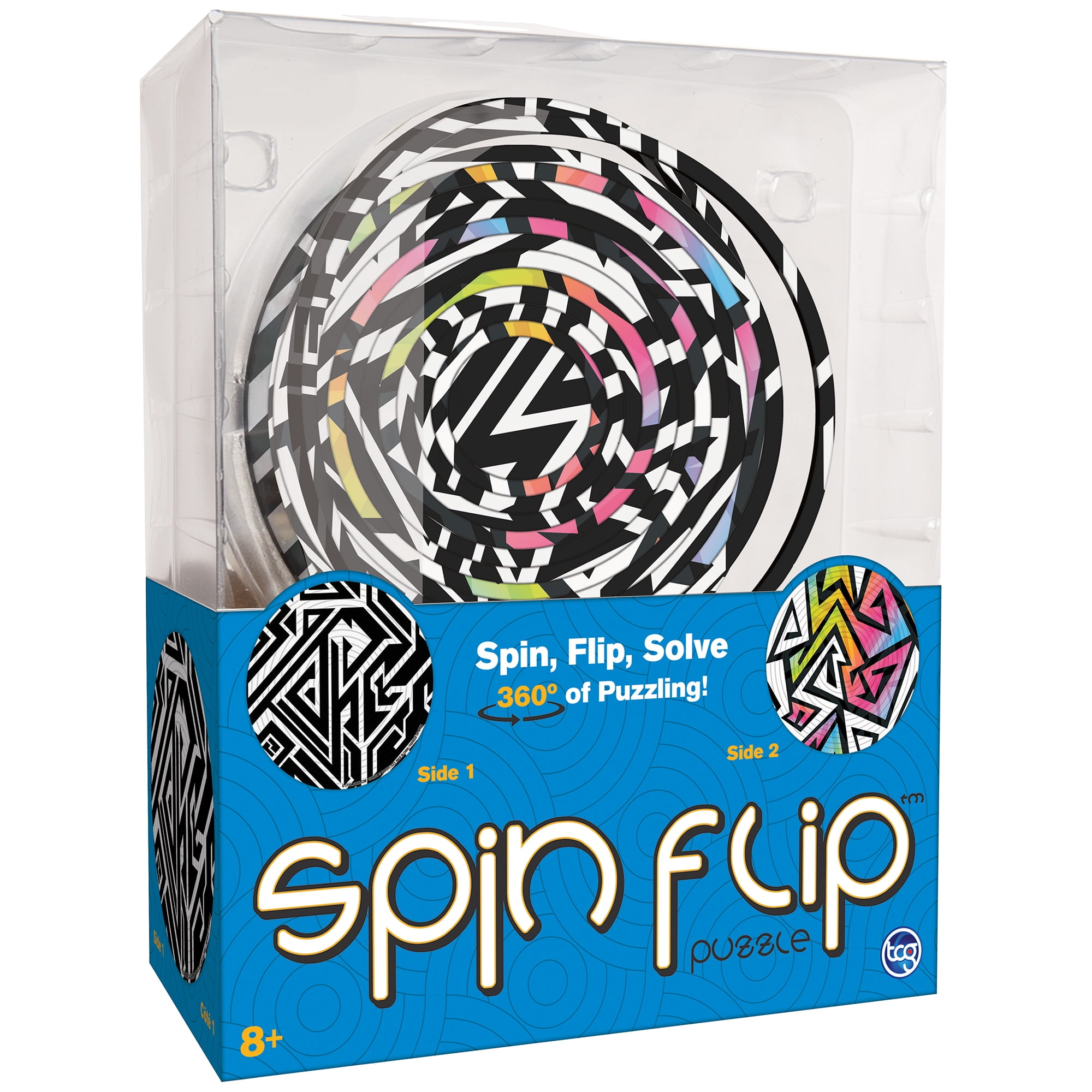 Spin Flip: Puzzle Abstract Fun - 14 Rings - 2-In-1: Double-Sided Puzzle ...