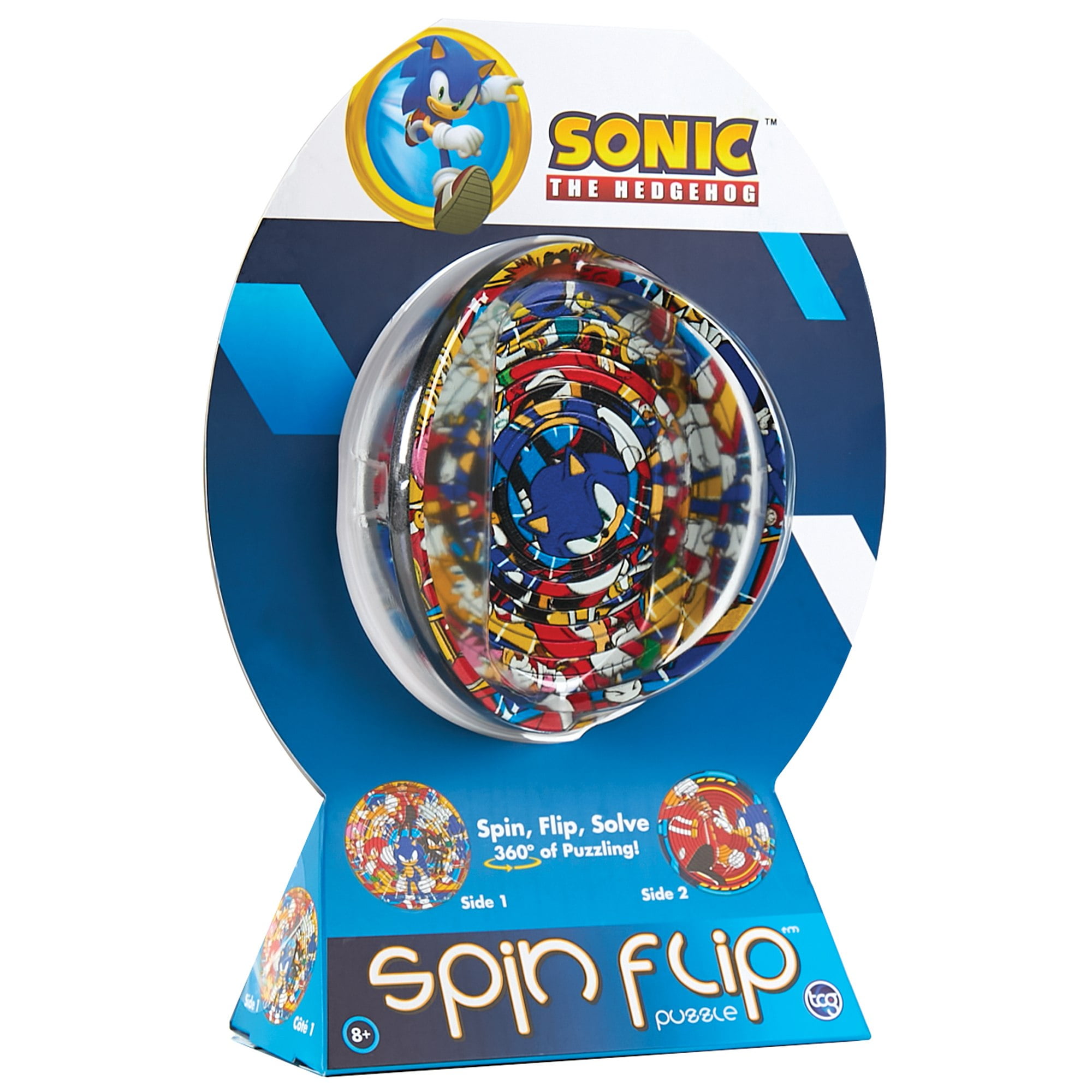 Spin Flip Puzzle: Sonic & Dr. Eggman - 12 Rings - 2-In-1: Double-Sided ...