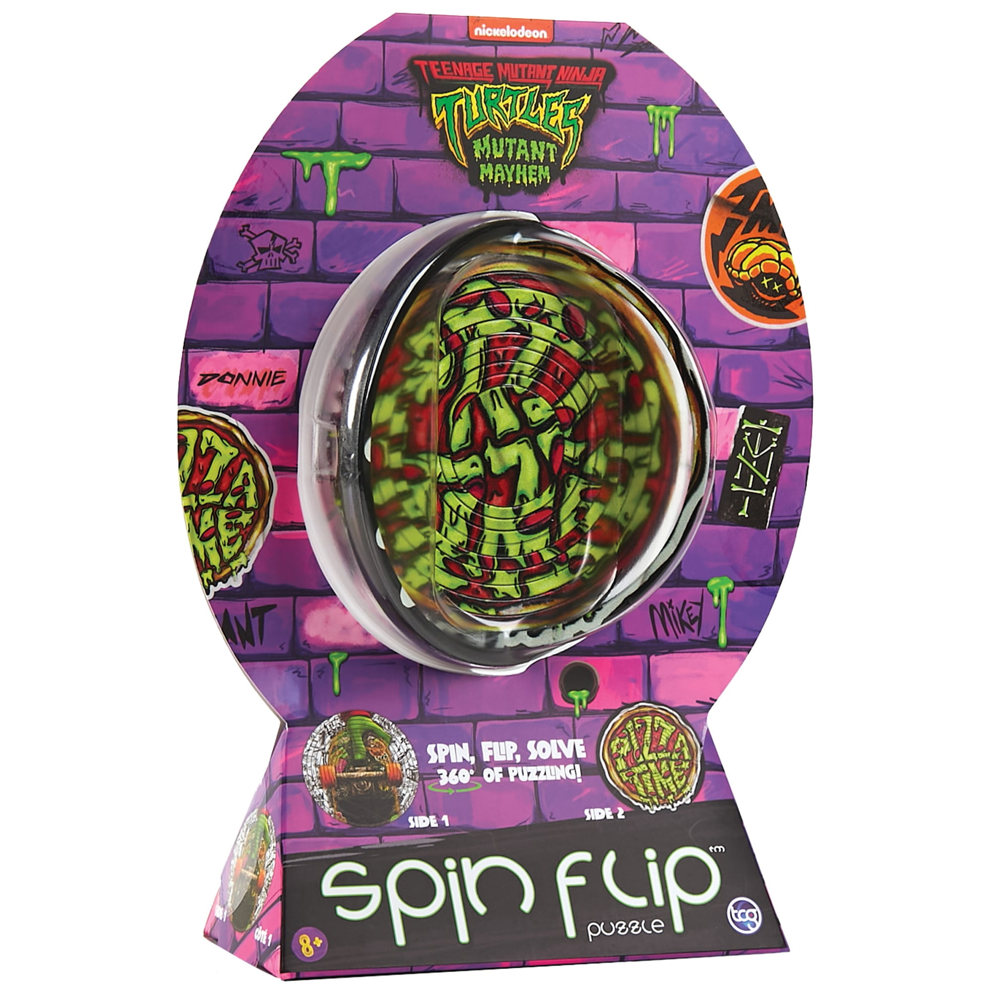 Spin Flip TMNT Pizza Time 2-in-1 Double-Sided Puzzle - 12 Rings - Ages ...