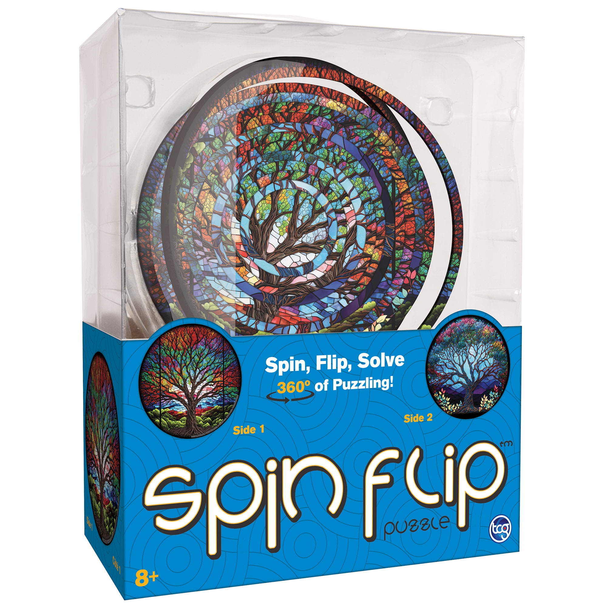 Spin Flip Puzzle: Trees- 14 Rings - 2-In-1: Double-Sided Puzzle, Spin ...