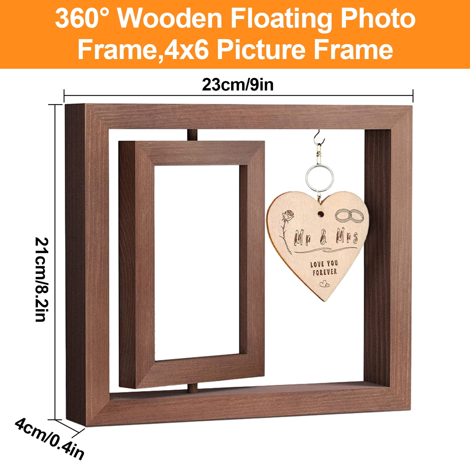 Spin Floating Mr. & Mrs. Photo Frames , Couple Photo Frames , Rotate ...