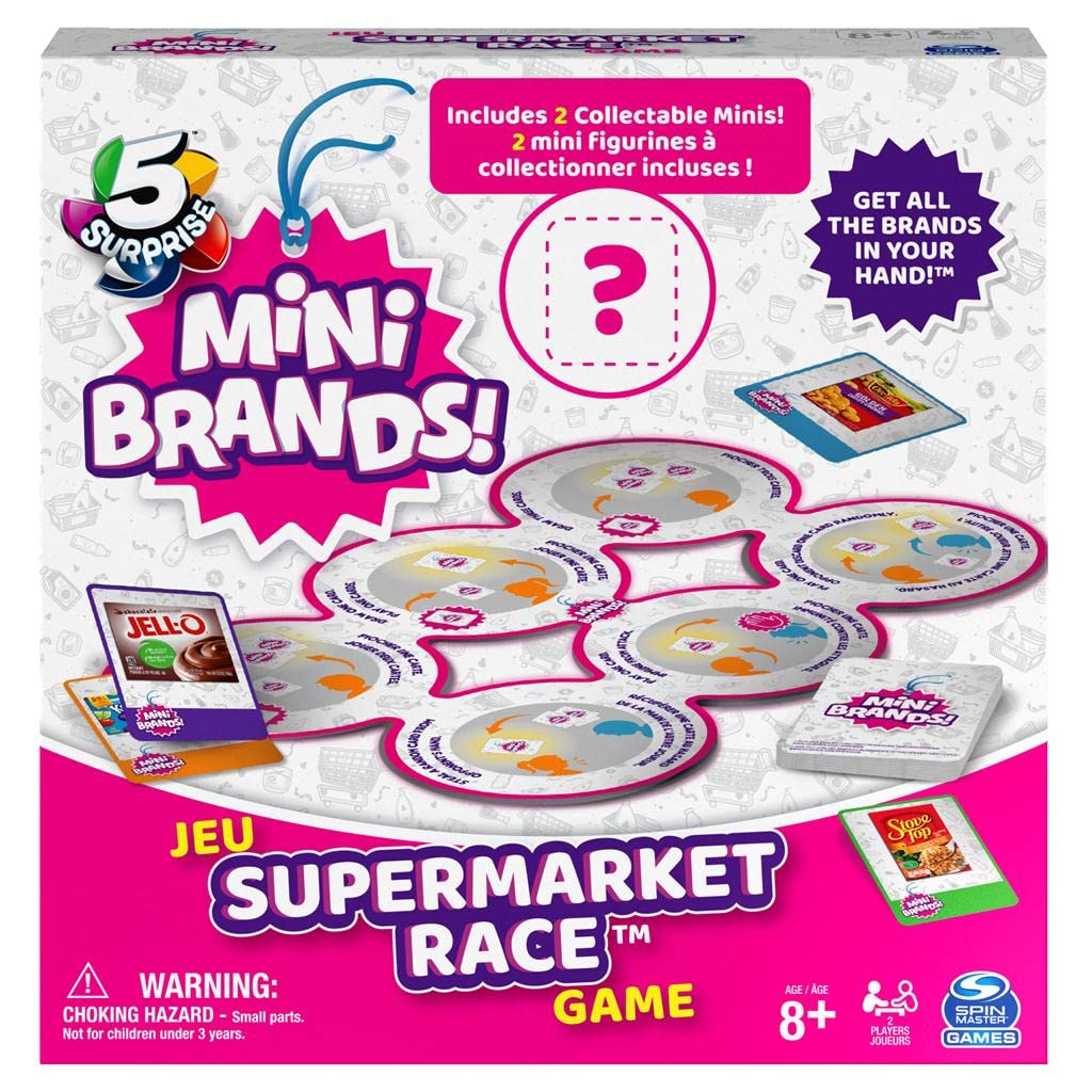 Spin Master 6063724 Surprise Mini Brands Supermarket Race Board Game 5 ...