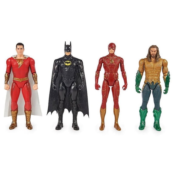 Spin Master DC Comics Multi-Pack: Batman, Aquaman, Flash, Shazam Action ...