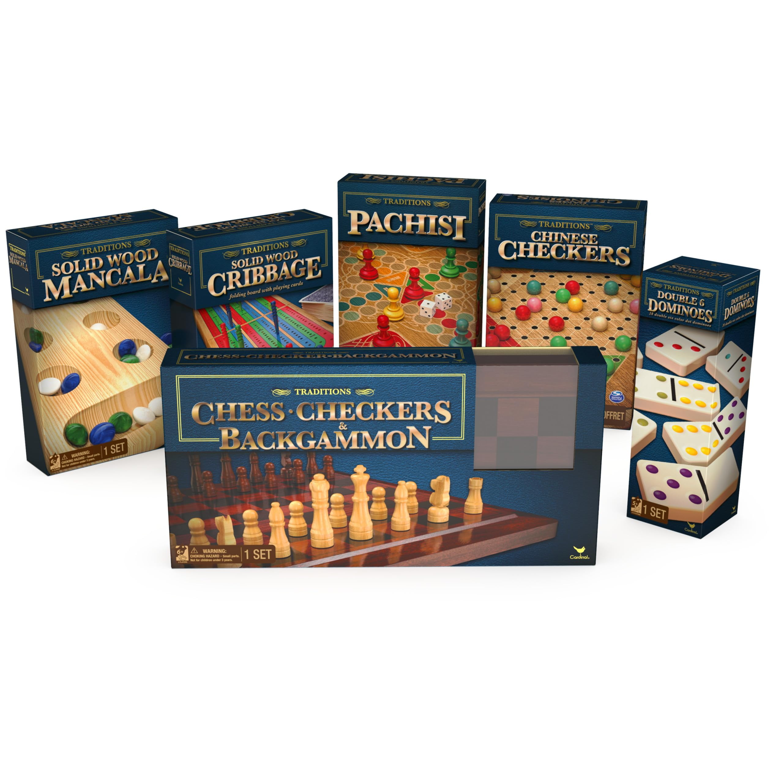 Spin Master Games, 6-Pack SSF20 Family Bundle of Classic Board Games ...