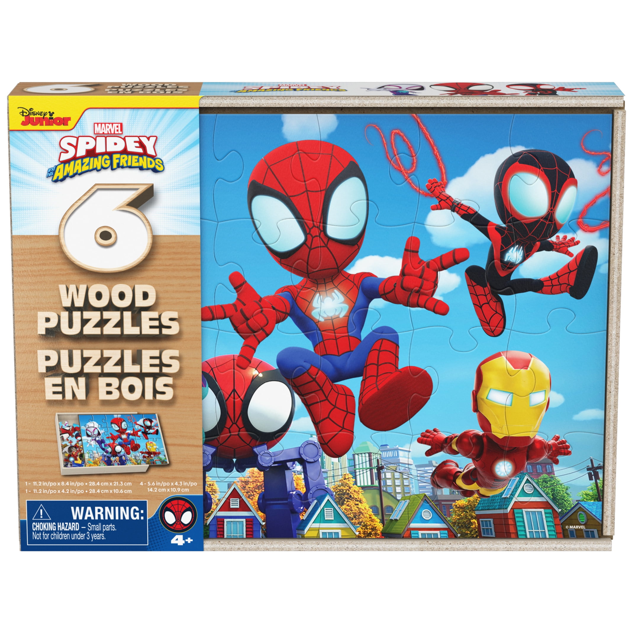 Spin Master Games, 6-Pack Of Spidey and Friends Wood Jigsaw Puzzles for ...