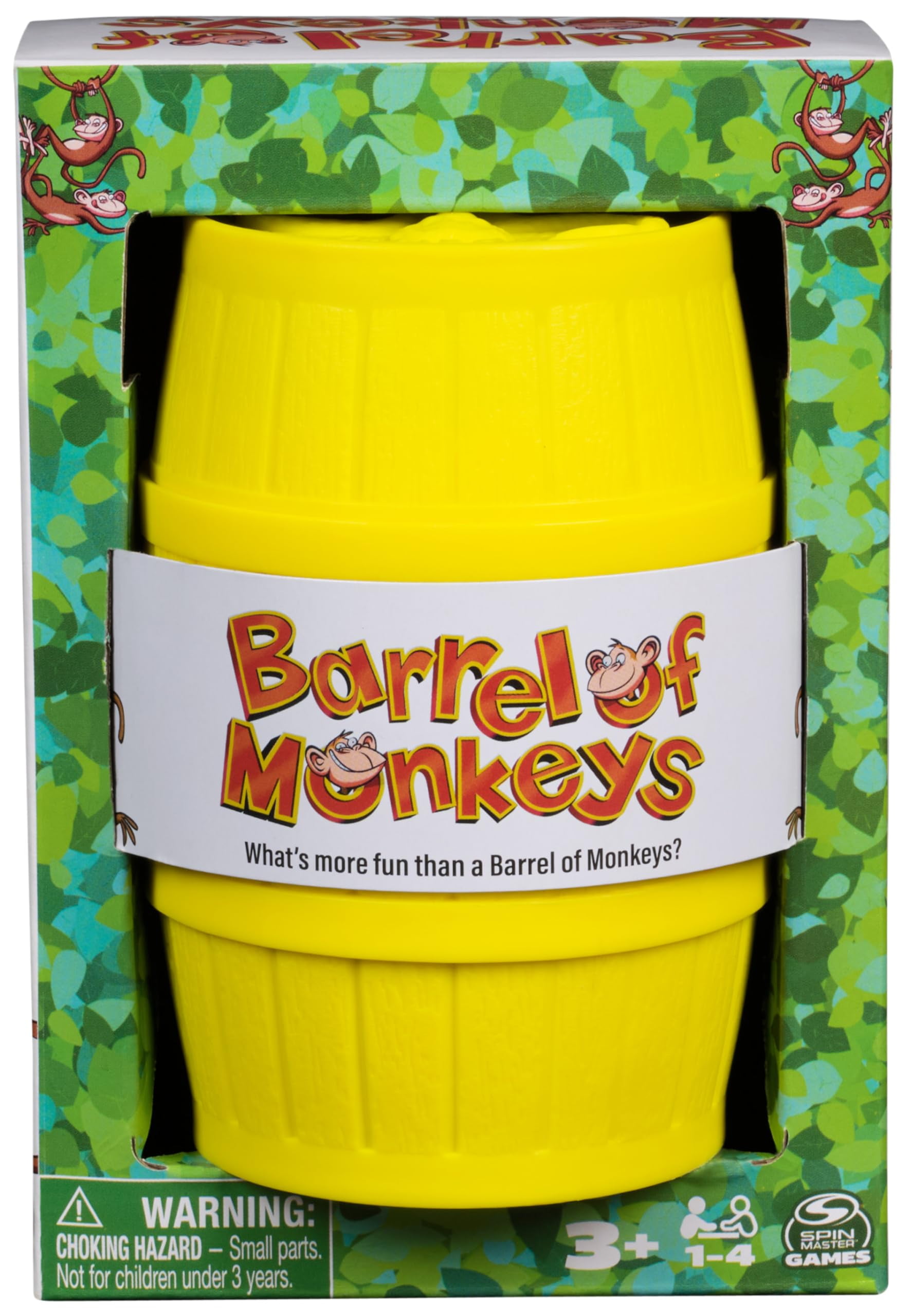 Spin Master Games, Barrel KEF16 of Monkeys, Retro Linking Fun for Preschoolers, Family Games, 1 ...