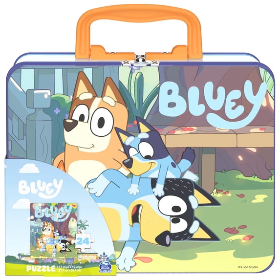 Bluey Jigsaw Puzzle for Kids Ages 4 and up, in Collectible Storage Tin ...