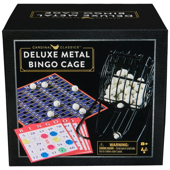 Spin Master Games, Cardinal Classics, Deluxe Metal Bingo Game Cage with ...