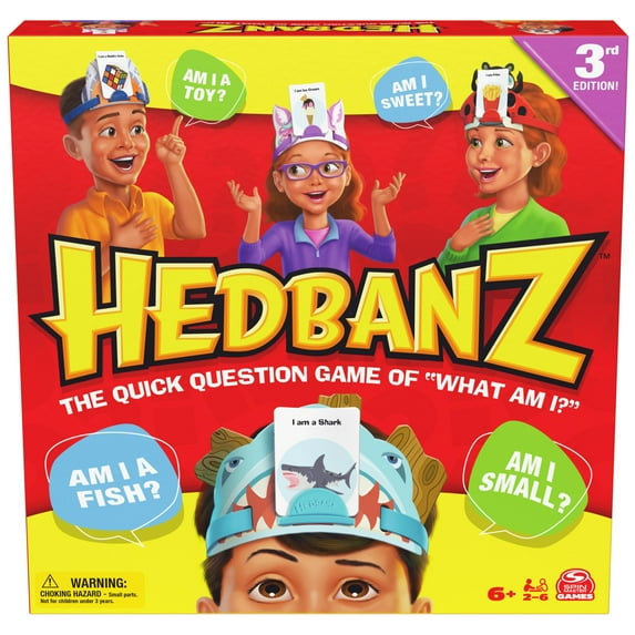 Spin Master Games, Hedbanz 3rd Edition with New Cards & Headbands ...