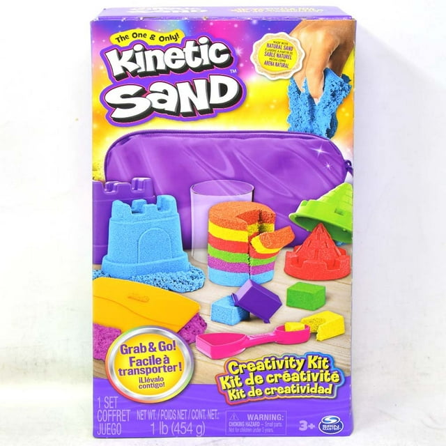 Spin Master Kinetic Sand, Creativity Kit with 1lb Red, Blue and Yellow ...