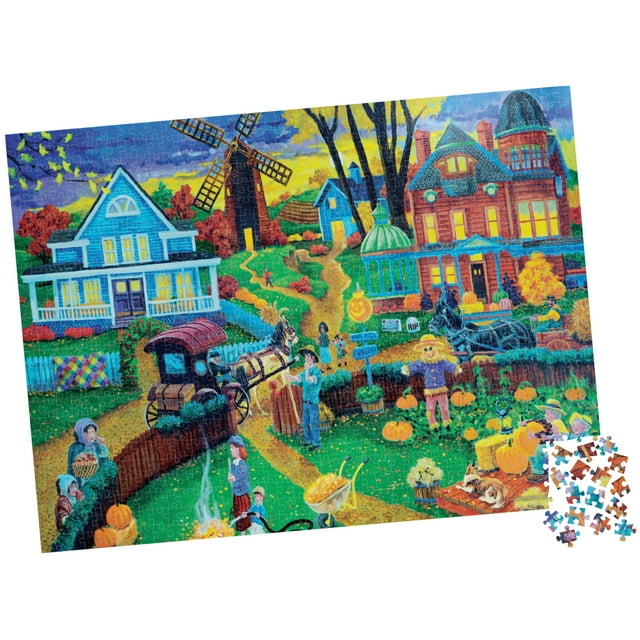Spin Master Puzzles, 1000-Piece Puzzle for Adults Fall Farmhouse by ...