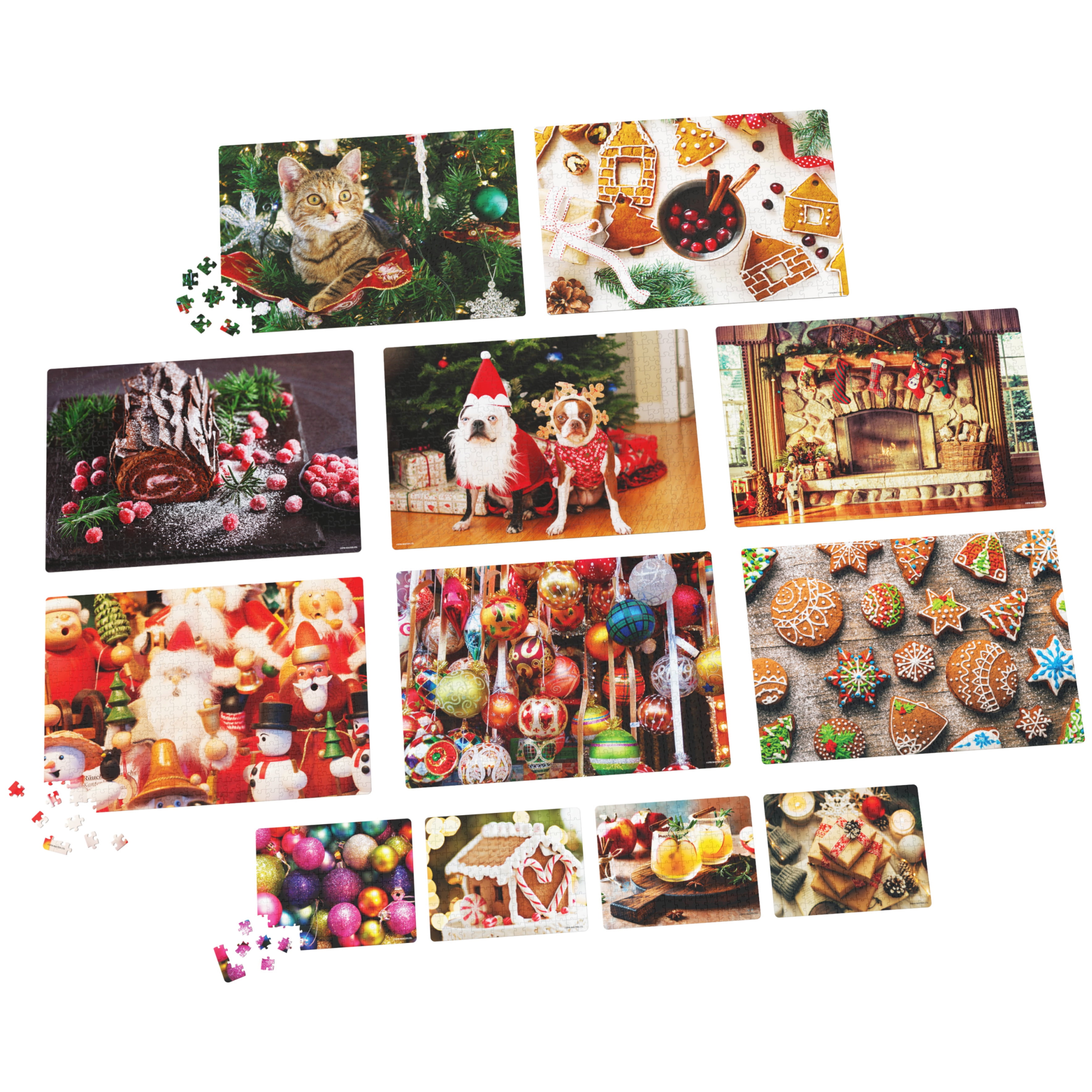 Spin Master Puzzles, Winter Holiday 12-in-1 Mega Bundle 150-Piece 300 ...