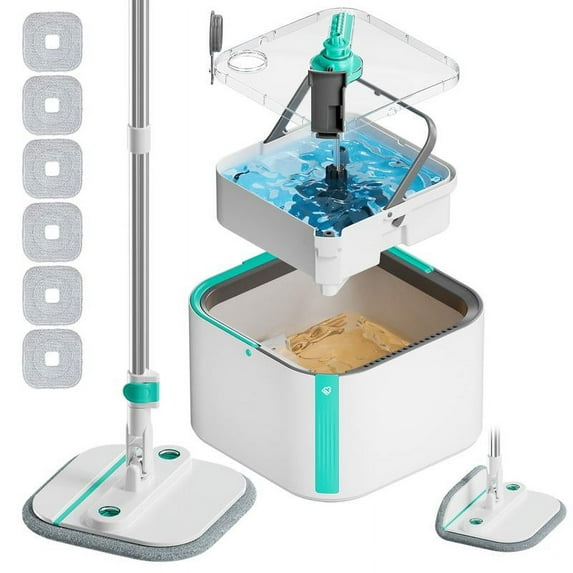 Spin Mop and Bucket with Detachable Inner Bucket for Home Office ...