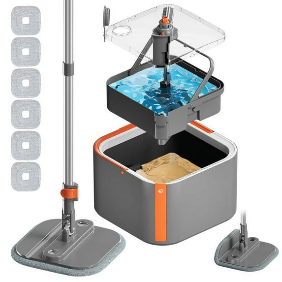 Spin Mop and Bucket with Detachable Inner Bucket for Home Office ...