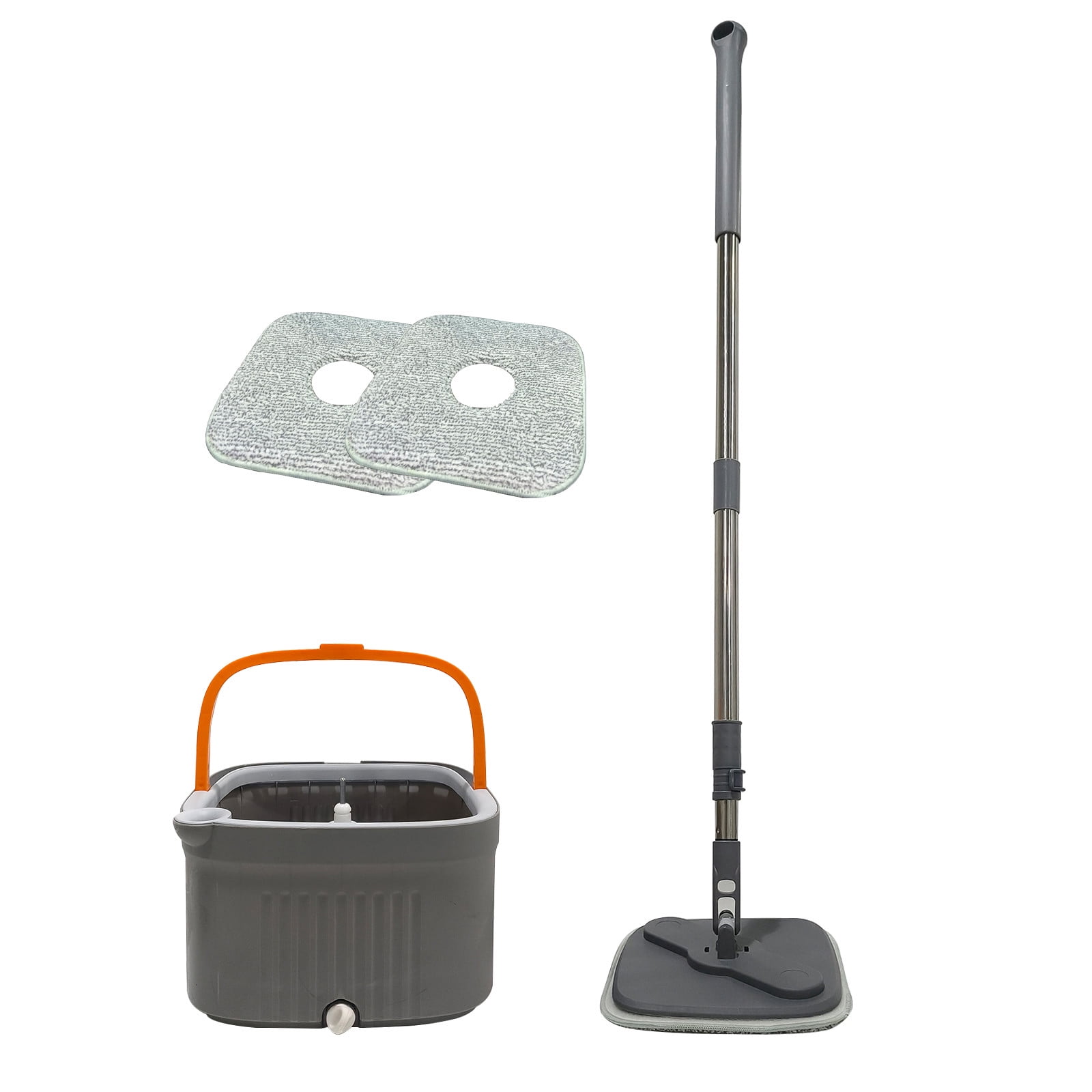 Spin Mop and Bucket Set,Mop and Bucket with 2 Washable and Reusable ...