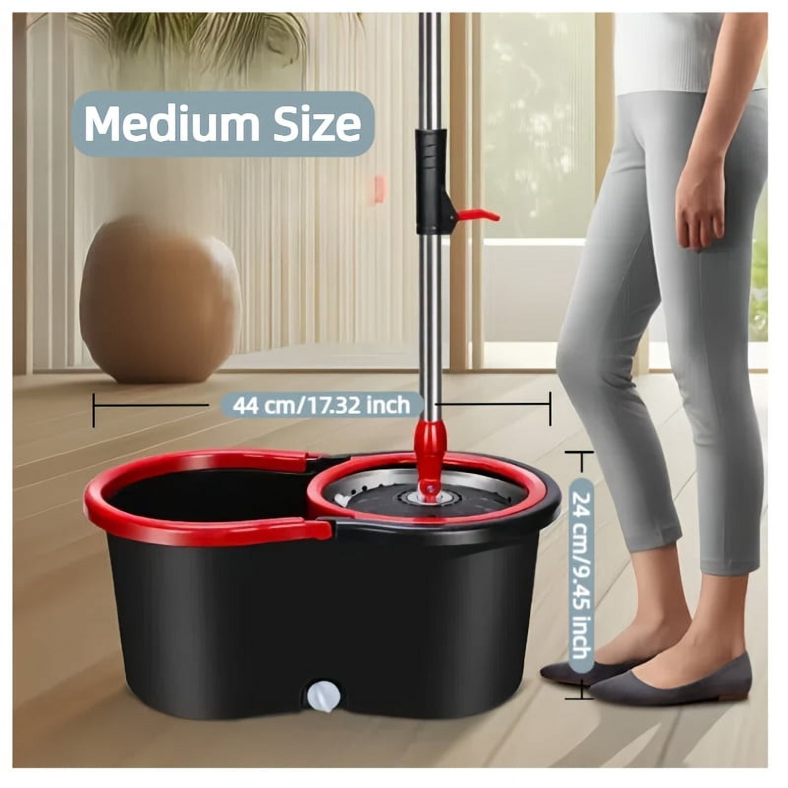 EasyWring Spin Mop and Bucket Set with Soap Dispenser - 360° Rotating ...