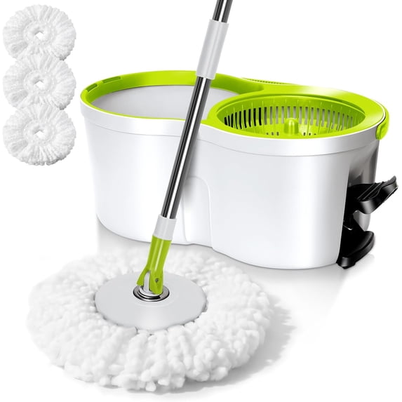 Spin Mop Bucket System, 360?Spin Mop and Bucket with Wringer Set ...