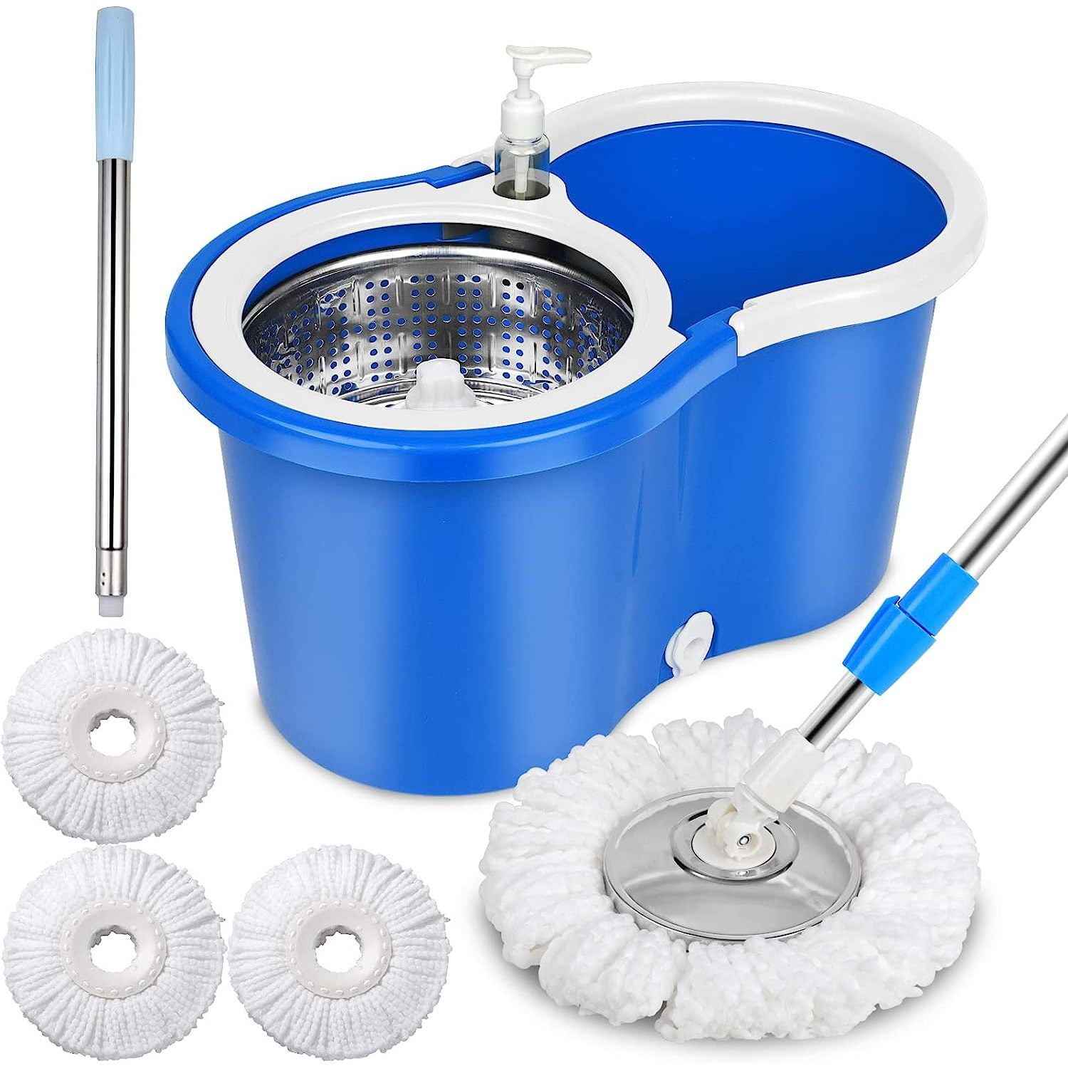 Spin Mop and Bucket System | 360 Spin Mop and Bucket with Wringer Set ...