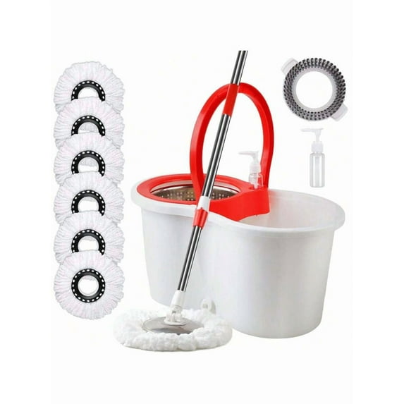 Spin Mop And Bucket With Wringer Set, 360° Mop And Bucket System With 3 ...