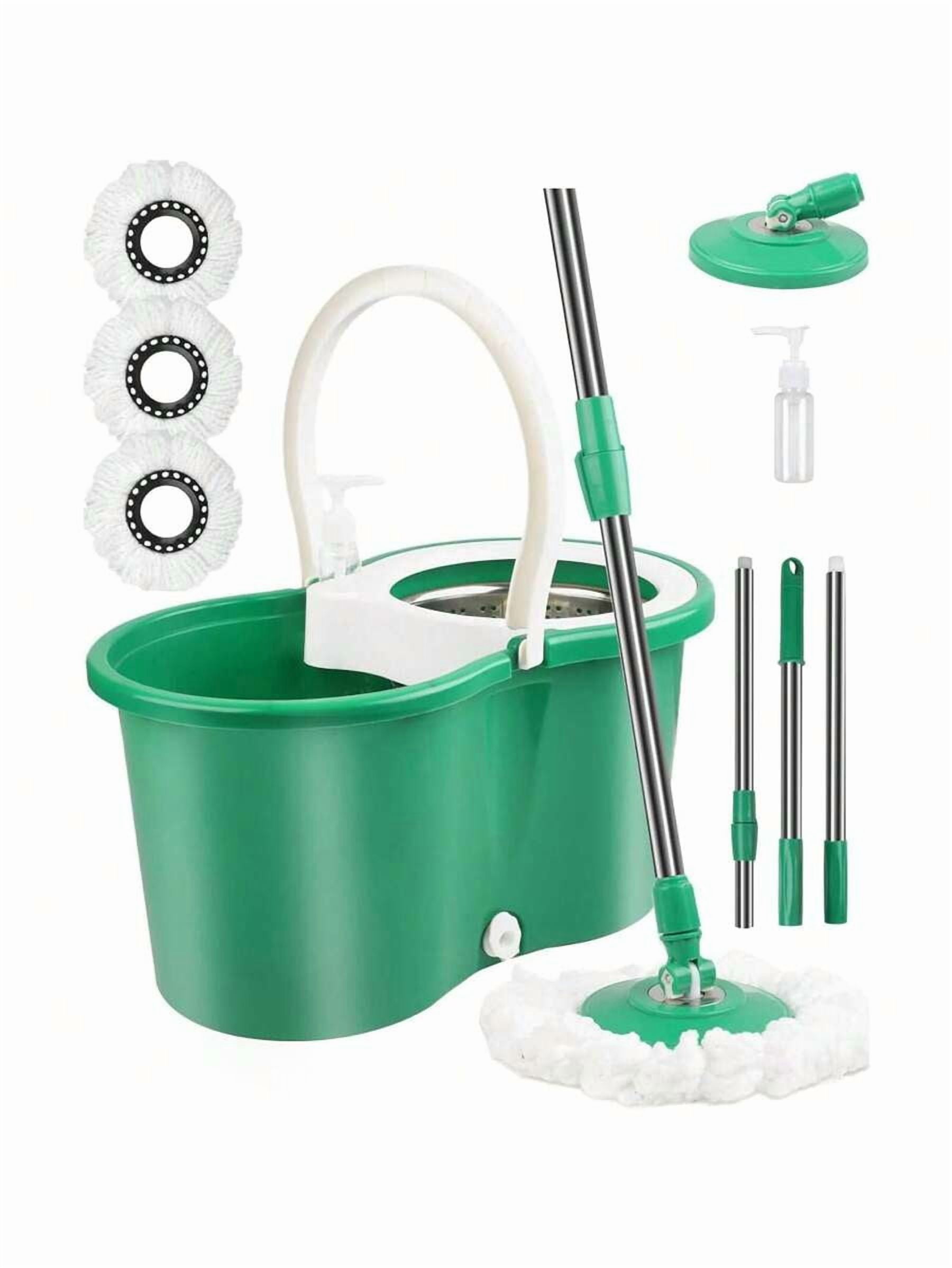 Spin Mop And Bucket With Wringer Set, 360° Mop And Bucket System With 3 ...