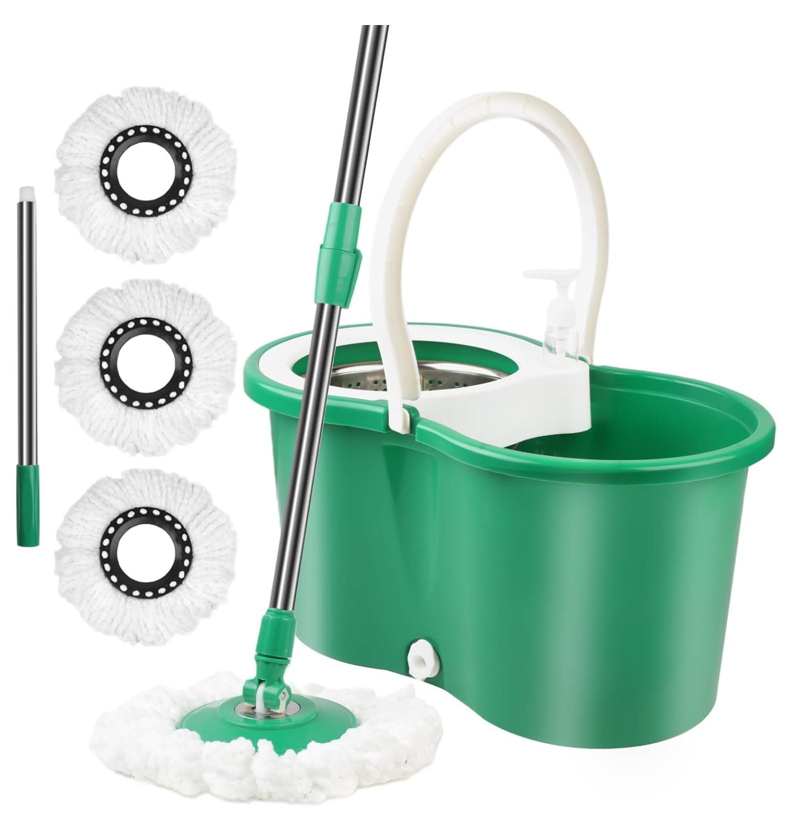 Spin Mop and Bucket with Wringer Set, 360°Spin Mop & Bucket Floor ...
