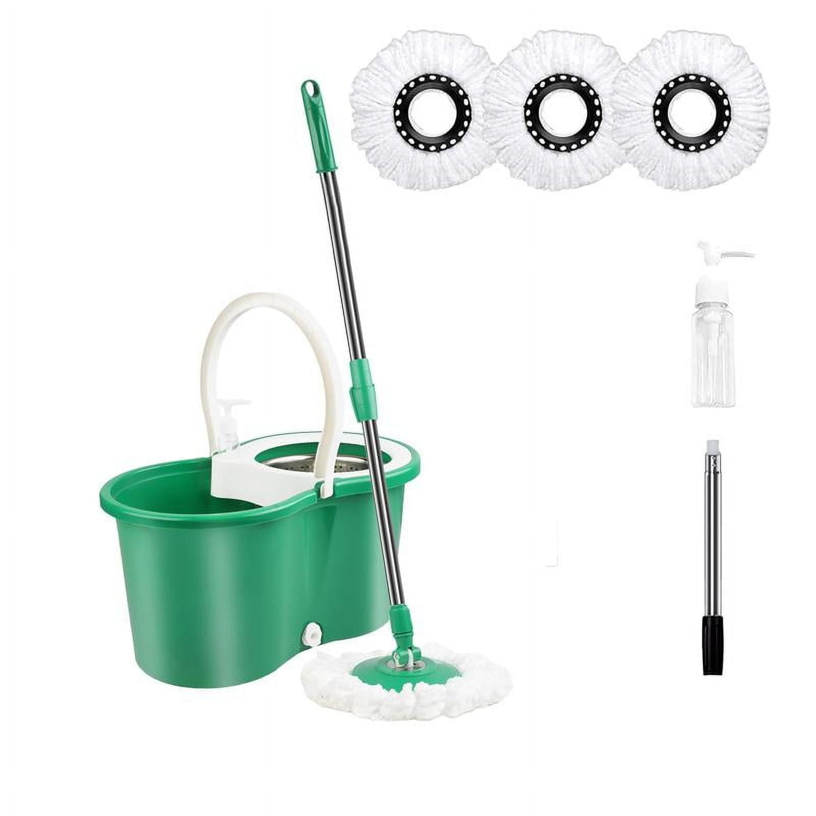 Spin Mop and Bucket with Wringer Set, 360° Spinning Mop Bucket System ...