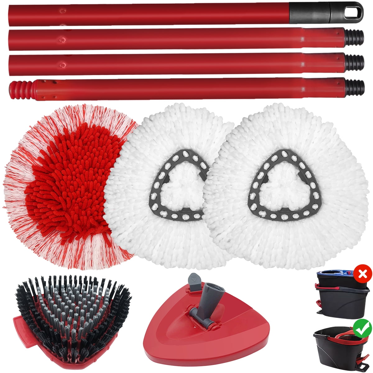 Spin Mop Head Replacement for O-Cedar EasyWring Microfiber Spin Mop, 3 ...