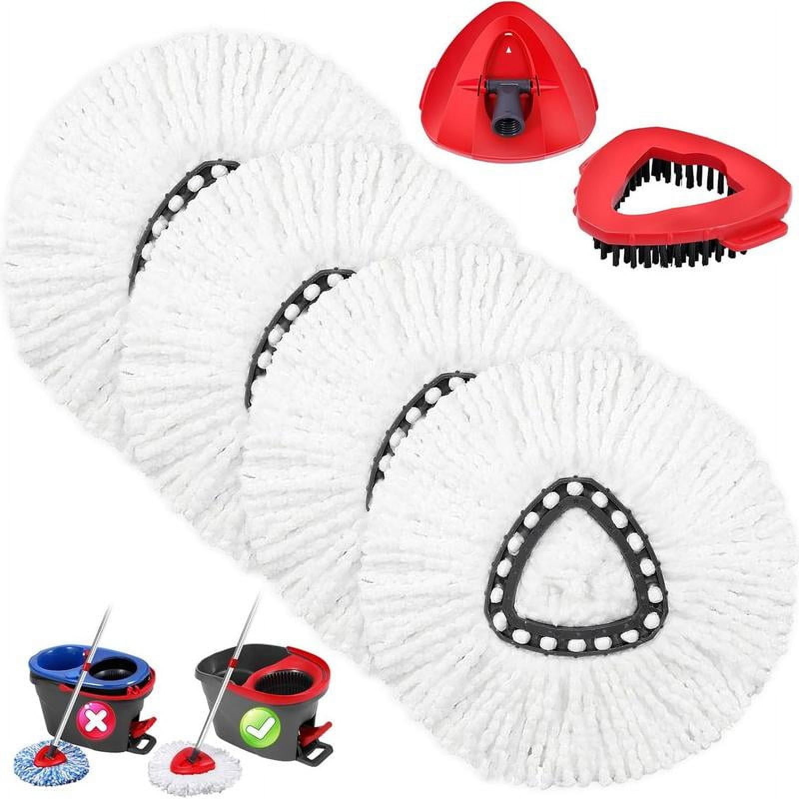 Spin Mop Head Replacement & Shower Floor Scrubber，Microfiber Mop ...