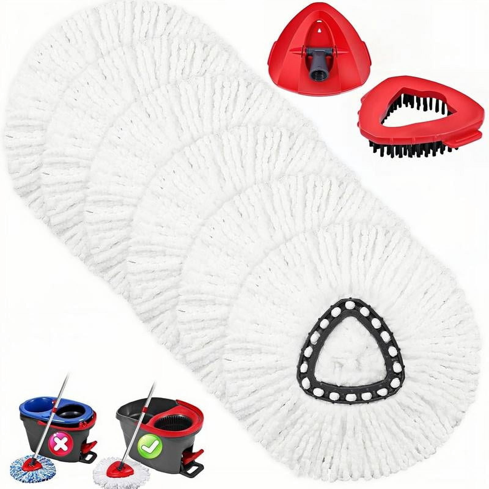 Spin Mop Head Replacement & Shower Floor Scrubber，for O Cedar Spin Mop ...