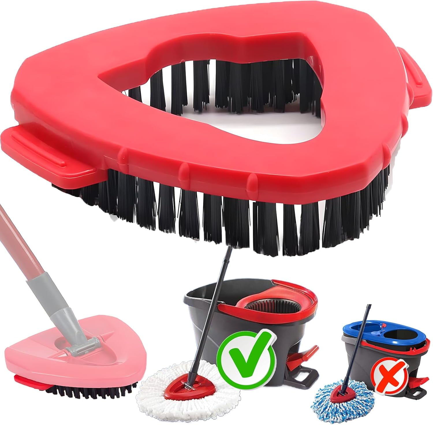 Spin Mop Replace Head Base Scrub Brush Compatible with O Cedar Spin Mop ...