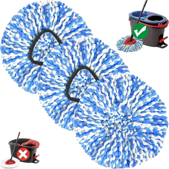 Spin Mop Replacement Compatible with O-Ceda 2-Tank Dual System ...