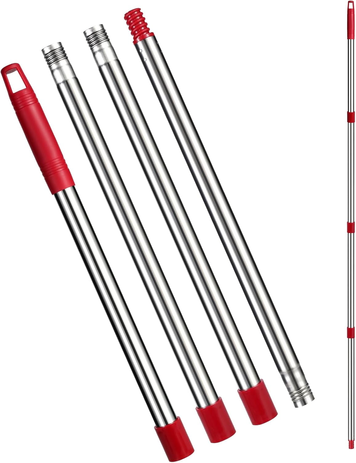 Spin Mop Replacement Handle - 4 Section or Broom Handle/Stick ...