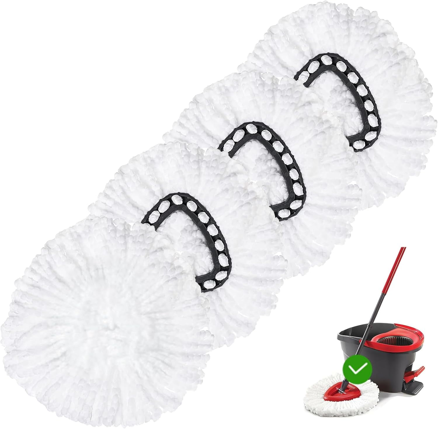 Spin Mop Replacement Head Mop Refill Compatible with Ocedar Triangle ...