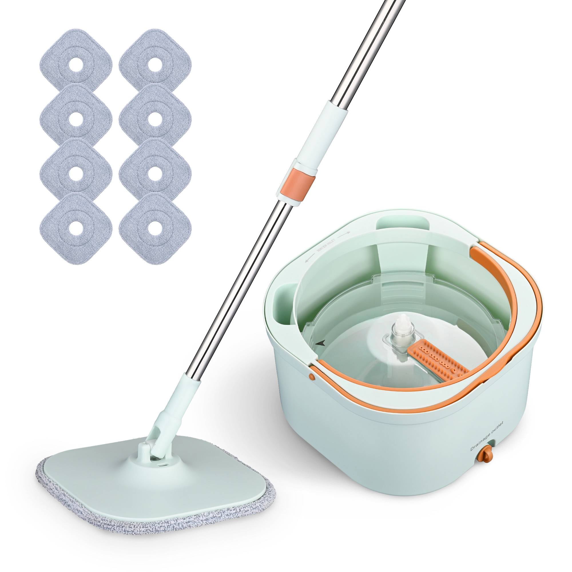 Spin Mop Self-Washing Self-Wringing Rotatable Adjustable Mop Bucket ...