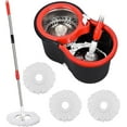 COZYSWAN Spin Mop and Bucket System, 61'' Pole, 360 Degree Spin, 3 Mop ...