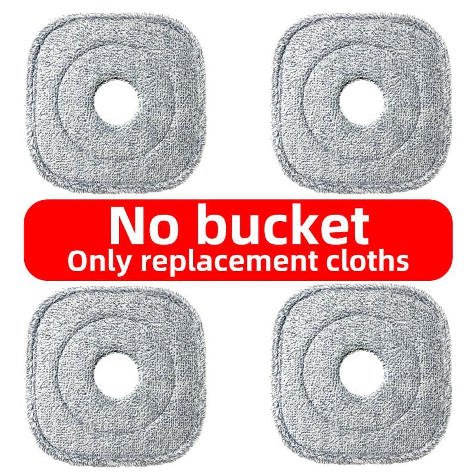 Spin Mop and Bucket System with Dual Compartment Mop Bucket and Thick ...