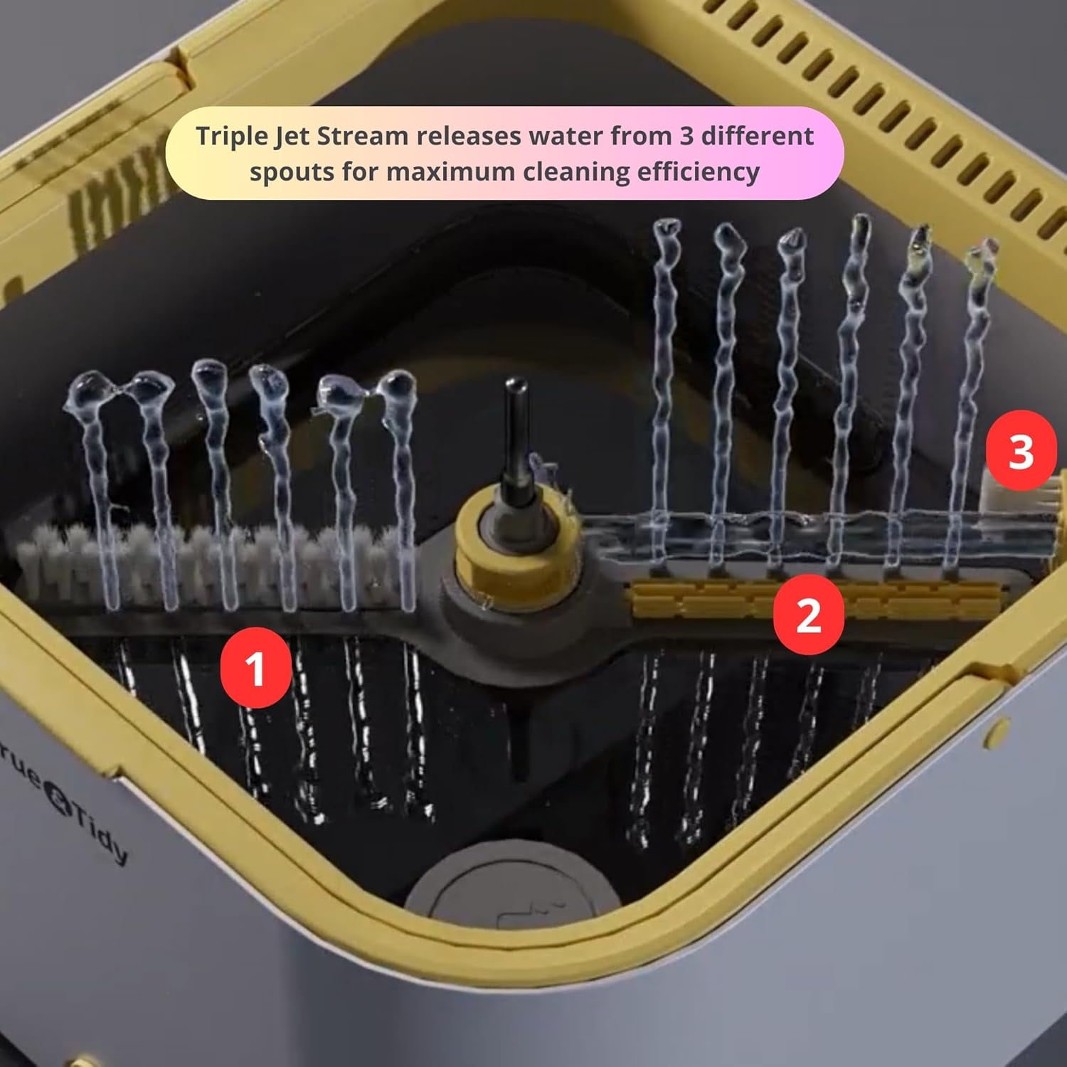 Spin Mop and Bucket System with Dual Water Compartments, Foldable Mop ...