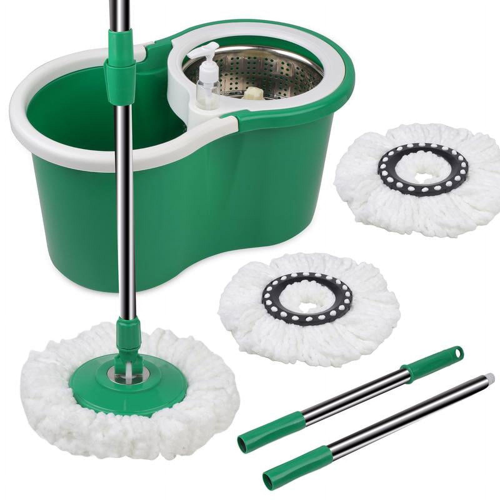 Spin Mop and Bucket with Wringer Set, 360° Spinning Mop Bucket System ...