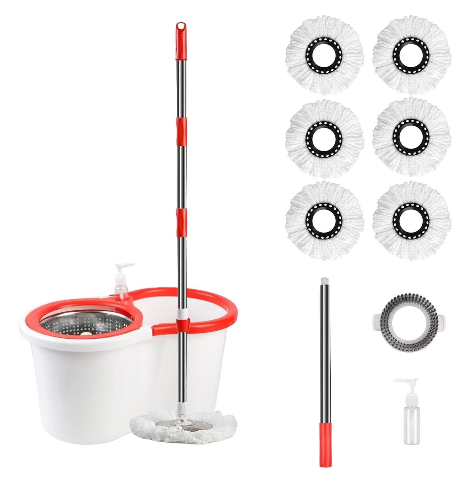 Spin Mop and Bucket with Wringer Set,for Floor Cleaning,with Floor ...