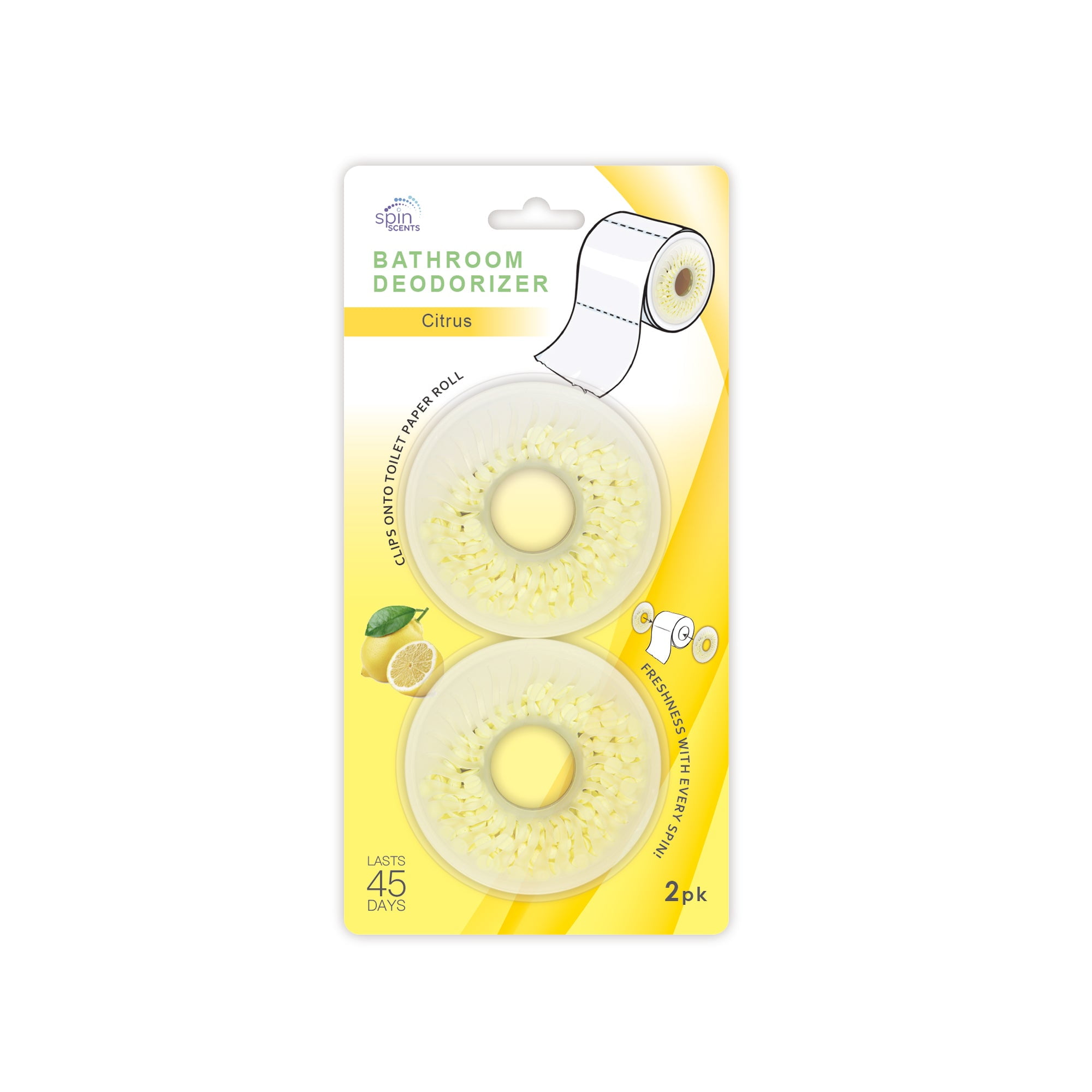 Spin Scents Bathroom Deodorizer Citrus or Lavender Fragrance, From ...