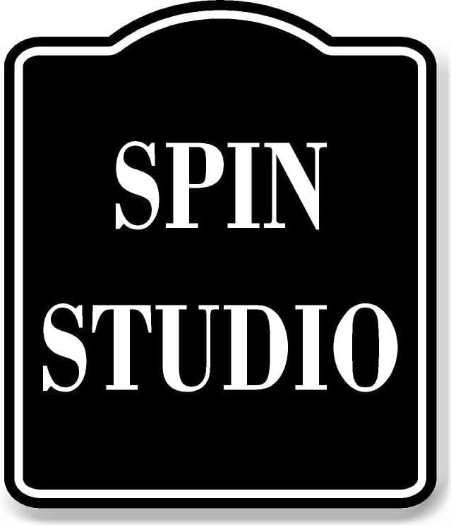 Spin Studio BLACK Aluminum Composite Sign, 8.5"x10" - Walmart.com