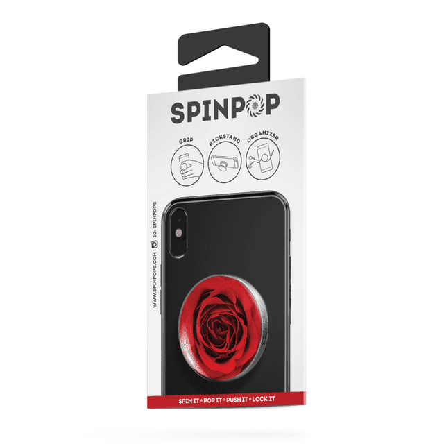 SpinPop Universal Phone Grip and Kickstand for Phones and Tablets ...