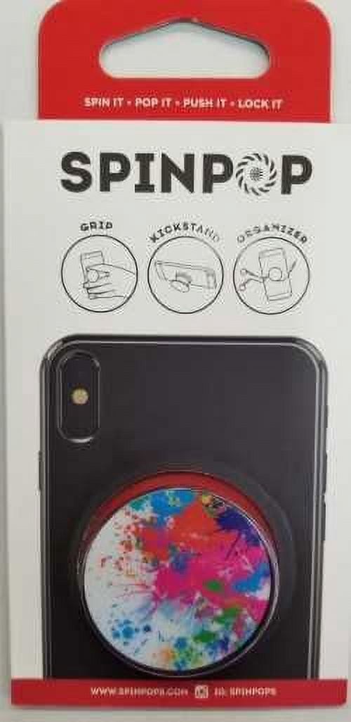 SpinPop Universal Phone Grip and Kickstand for Phones and Tablets - Multiple Color Pattern ...