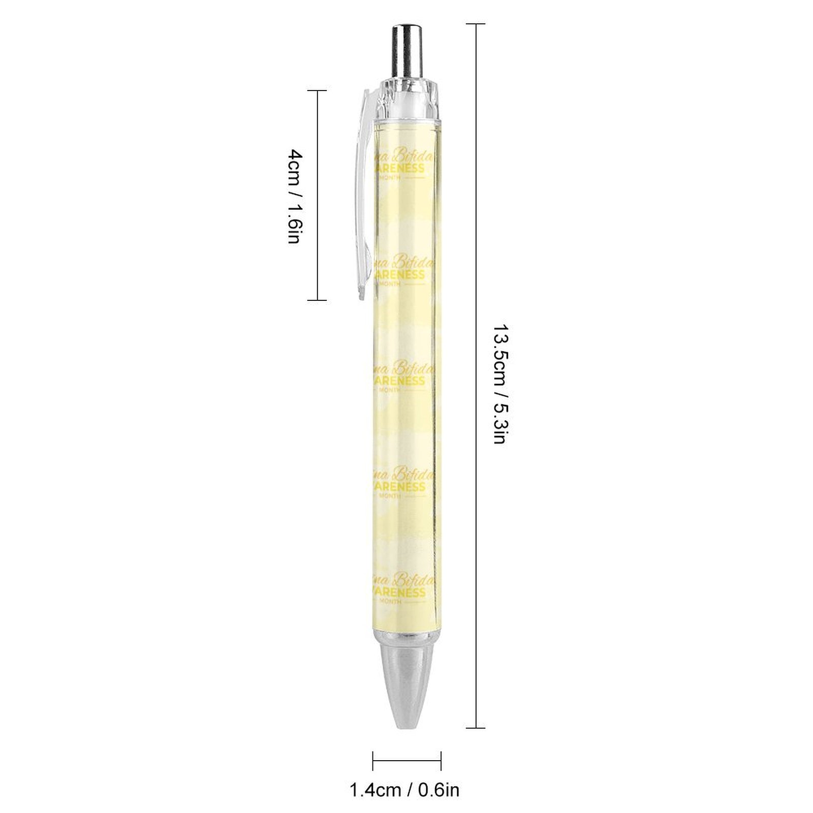 Spina Bifida Awareness Month Ballpoint Pen Retractable Pens Black ...
