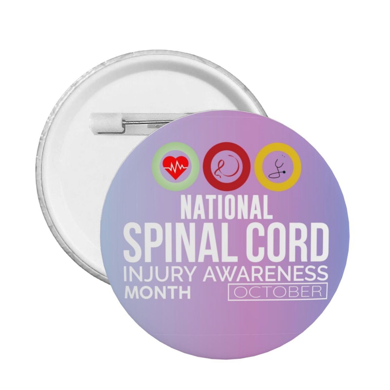 Spinal Cord Injury Awareness Month Green Ribbon Pin Button Badge ...