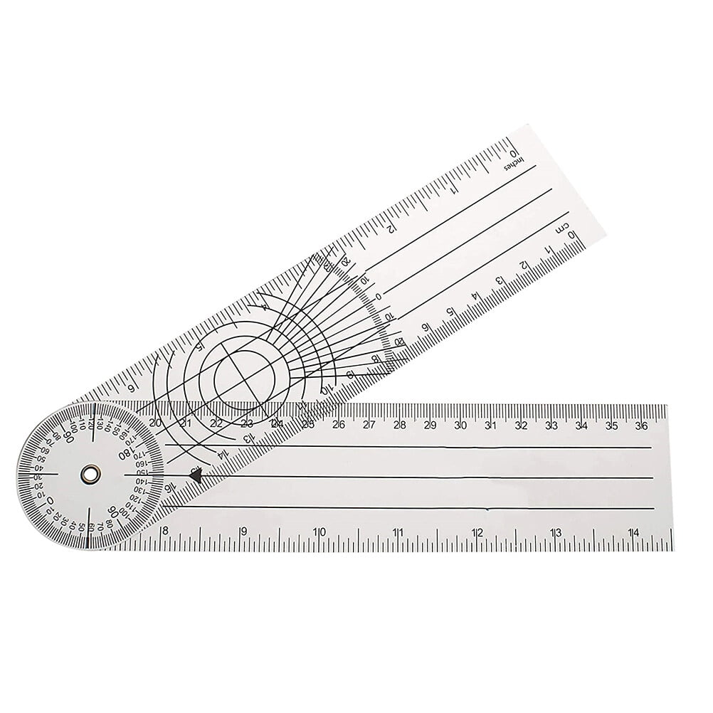 DOITOOL Spinal Goniometer 360 Degree Physical Therapy Angle Protractor ...