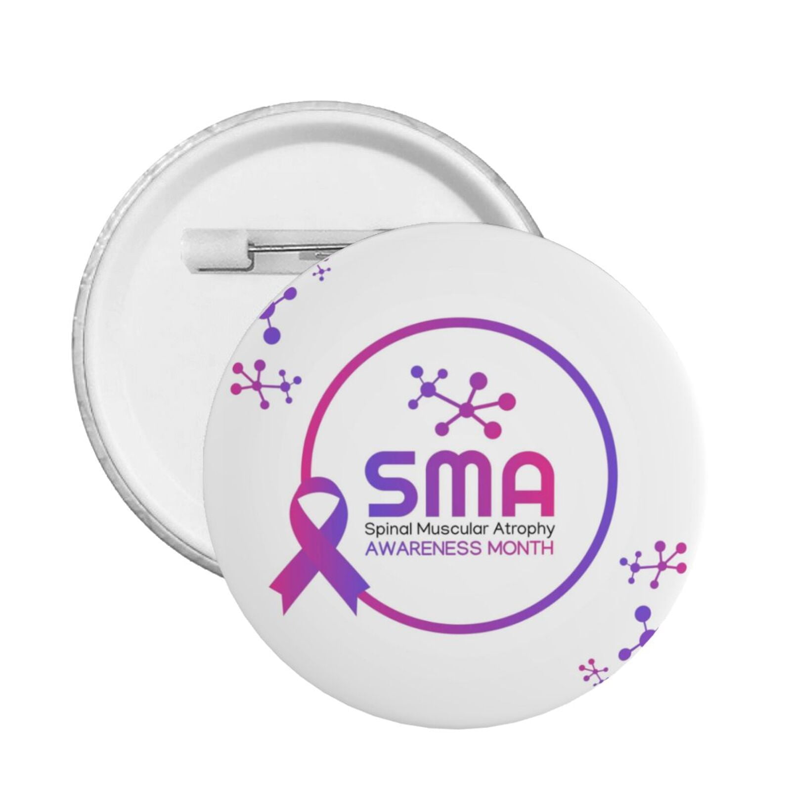 Spinal Muscular Atrophy Awareness Month Pin Button Badge, Personalised ...
