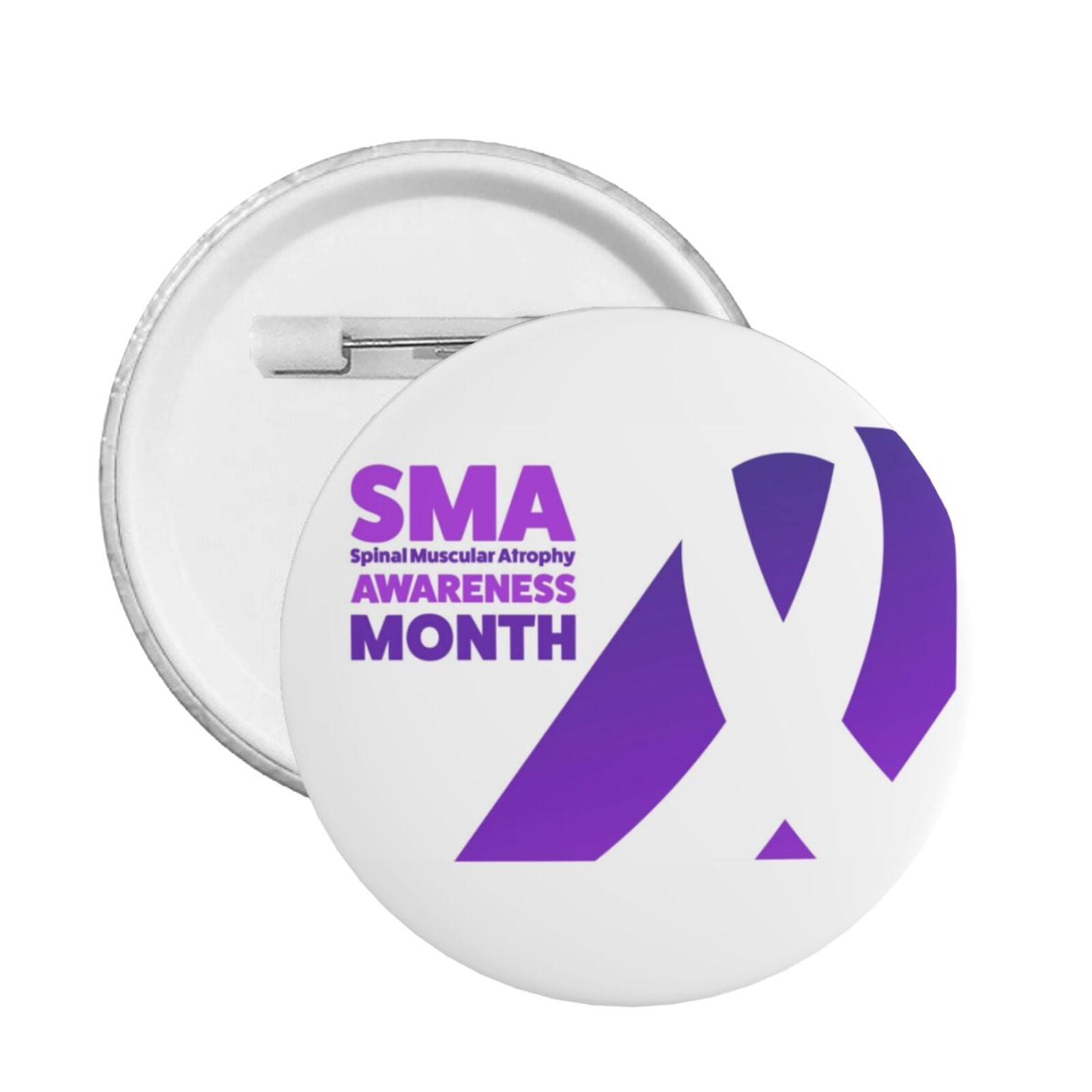 Spinal Muscular Atrophy Awareness Month Pin Button Badge, Personalised ...