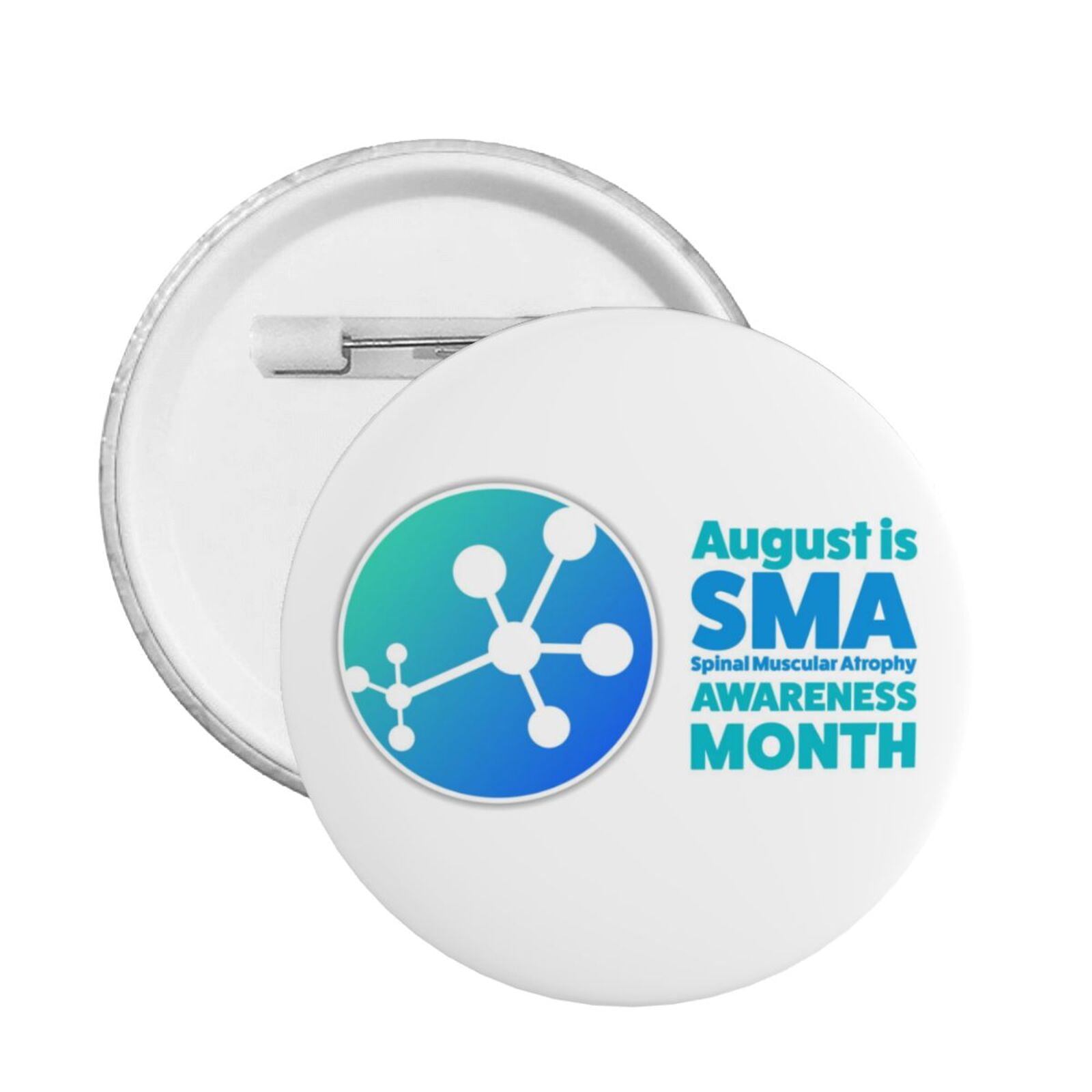 Spinal Muscular Atrophy Awareness Month Pin Button Badge, Personalised ...