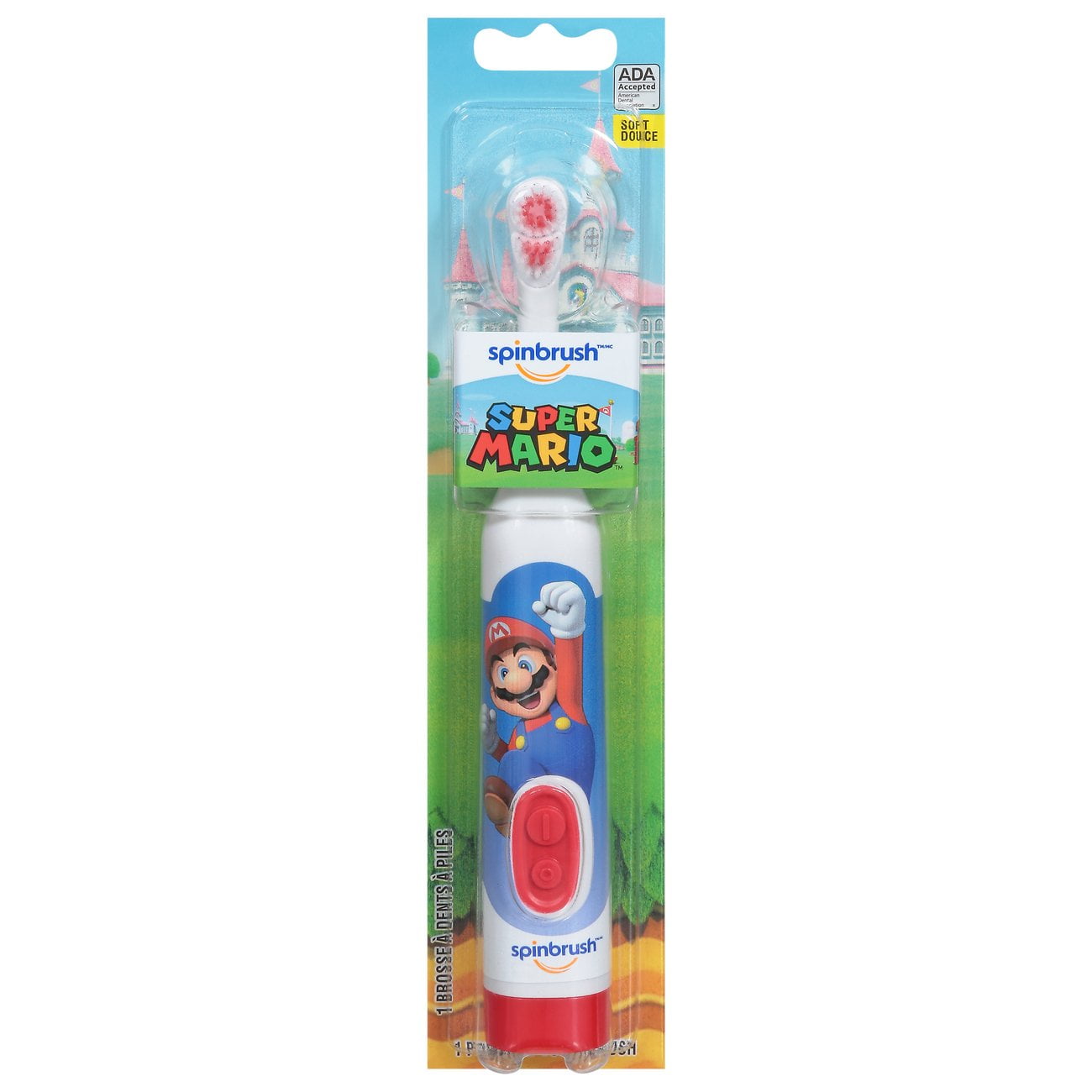 Spinbrush Kids Super Mario Battery Powered Toothbrush - Each (Packaging ...